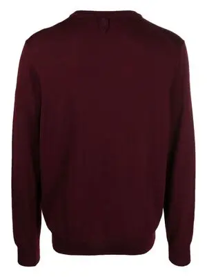 BILLIONAIRE Monogram-embroidered Knitted Jumper - Red