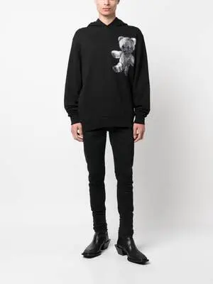 Philipp Plein Teddy Bear Paisley-print Hoodie - Black