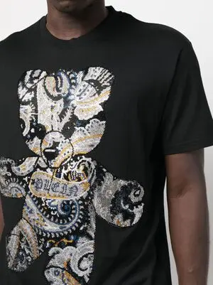 Philipp Plein Teddy Bear-print Crystal-embellished T-shirt