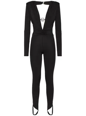 Philipp Plein Shoulder Padded Jumpsuit - Black