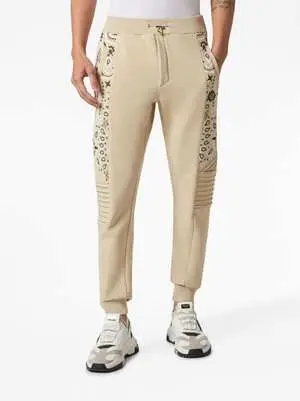 Philipp Plein Bandana-print Track Pants - Neutrals