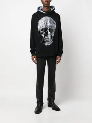 Philipp Plein Rhinestone-embellished Skull Hoodie