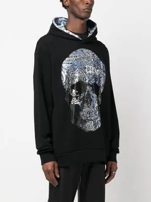 Philipp Plein Rhinestone-embellished Skull Hoodie
