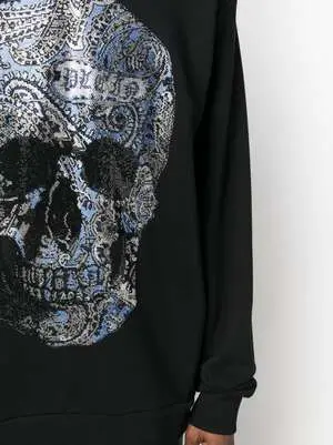 Philipp Plein Rhinestone-embellished Skull Hoodie
