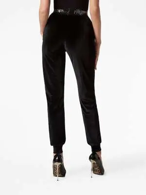 Philipp Plein Logo-waistband Velvet Track Pants