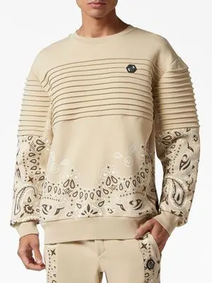 Philipp Plein Logo-embroidered Cotton Sweatshirt