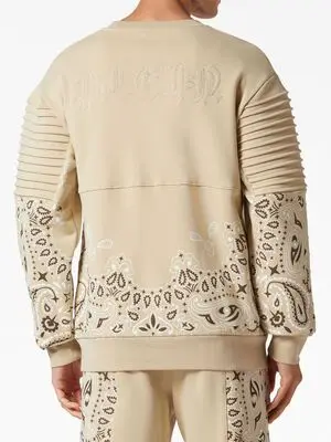 Philipp Plein Logo-embroidered Cotton Sweatshirt