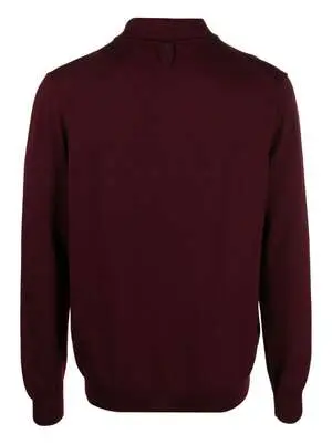 BILLIONAIRE Merino-blend Polo Jumper - Red