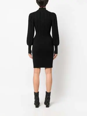 Philipp Plein Cable-knit High-neck Dress
