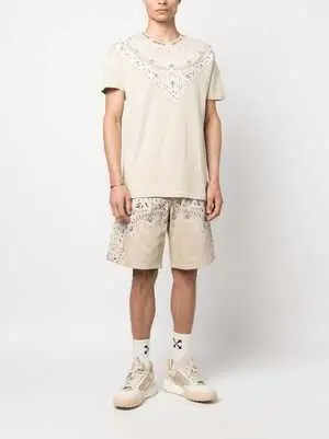 Philipp Plein Bandana-print Denim Shorts