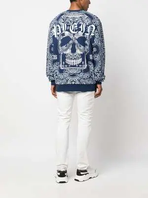 Philipp Plein Bandana-print Cotton Sweatshirt