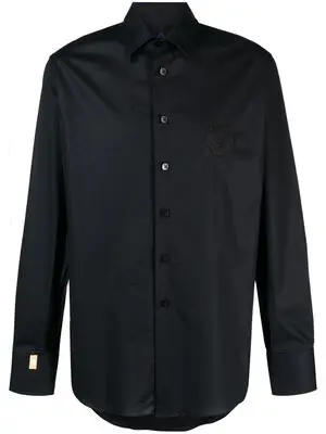 BILLIONAIRE Logo-embroidered Poplin Shirt