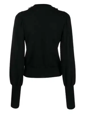 Philipp Plein Crystal-embellished Wool Jumper - Black