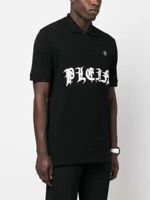 Philipp Plein Logo-print Short-sleeved Polo Shirt - Black