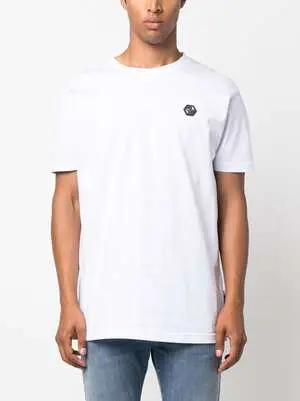 Philipp Plein Skull&bones-print Cotton T-shirt - White