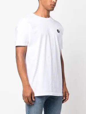 Philipp Plein Skull&bones-print Cotton T-shirt - White
