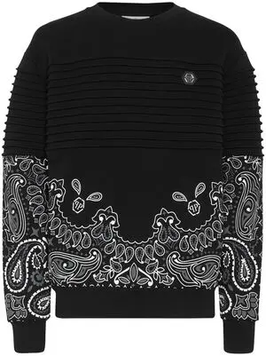 Philipp Plein Paisley-print Cotton Sweatshirt