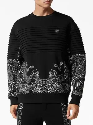 Philipp Plein Paisley-print Cotton Sweatshirt