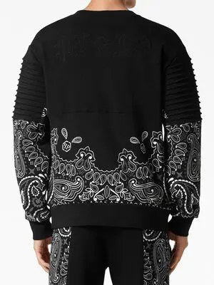 Philipp Plein Paisley-print Cotton Sweatshirt