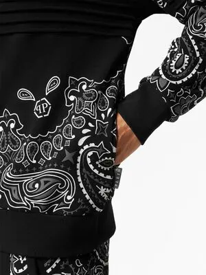 Philipp Plein Paisley-print Cotton Sweatshirt