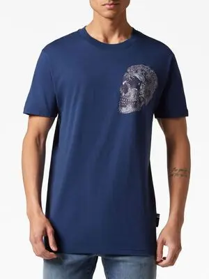 Philipp Plein Logo-print Cotton T-shirt - Blue