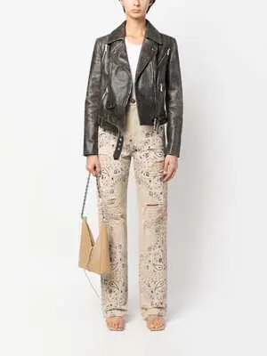 Philipp Plein Paisley-print Jeans - Neutrals