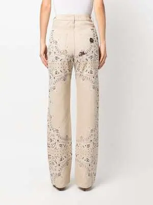 Philipp Plein Paisley-print Jeans - Neutrals