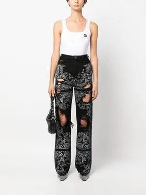 Philipp Plein Logo-patch Tank Top - White