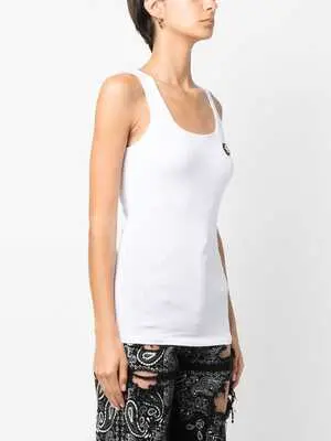 Philipp Plein Logo-patch Tank Top - White