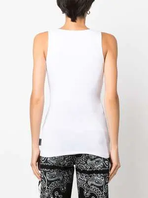Philipp Plein Logo-patch Tank Top - White
