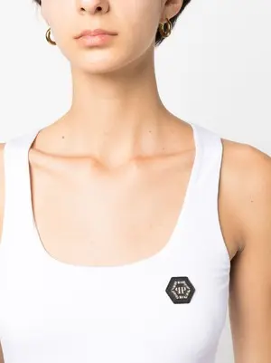 Philipp Plein Logo-patch Tank Top - White