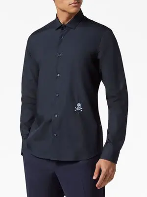 Philipp Plein Logo-embroidered Cotton Shirt