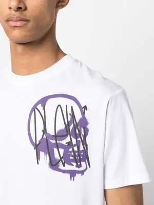 Philipp Plein Metallic-finish Skull Print T-shirt