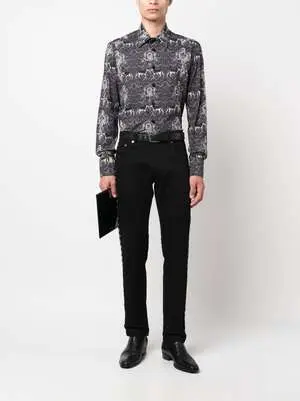 BILLIONAIRE Lion-print Cotton Shirt