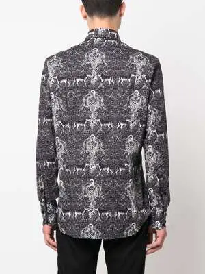 BILLIONAIRE Lion-print Cotton Shirt