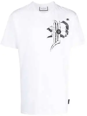 Philipp Plein Ss Gothic Plein Round-neck T-shirt - White