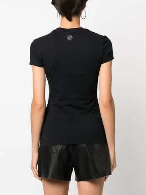 Philipp Plein Heart-motif Rhinestone T-shirt