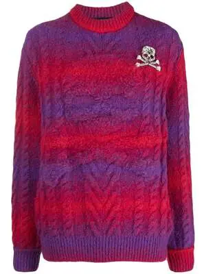 Philipp Plein Two-tone Knitted Jumper - Red