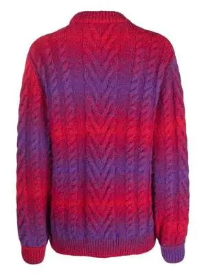 Philipp Plein Two-tone Knitted Jumper - Red