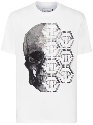 Philipp Plein Graphic-print Cotton T-shirt - White
