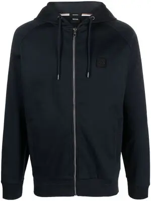 BOSS Logo-patch Drawstring Hoodie