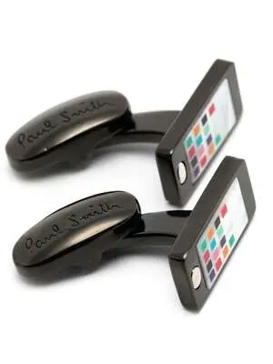 Paul Smith Phone Logo-engraved Cufflinks