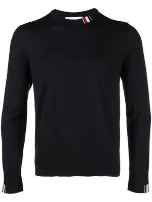Thom Browne Jersey Stitch Crew Neck Jumper - Blue