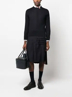 Thom Browne Jersey Stitch Crew Neck Jumper - Blue