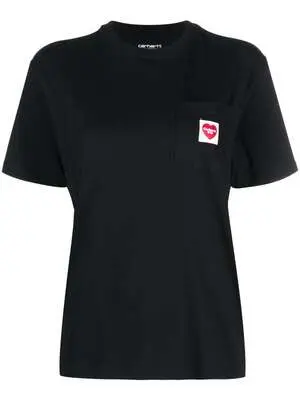 Carhartt Work In Progress Logo-patch Organic Cotton T-shirt - Black