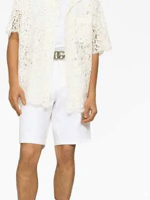 Dolce & Gabbana Logo-plaque Denim Shorts