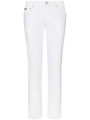 Dolce & Gabbana Stretch-cotton Skinny Jeans - White