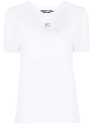 Dolce & Gabbana Crystal-embellished T-shirt - White