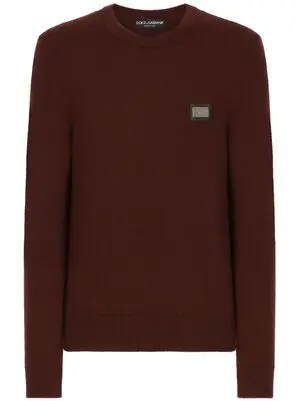 Dolce & Gabbana Logo-plaque Wool Jumper