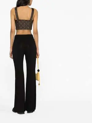 Moschino Logo-print Crystal-embellished Top